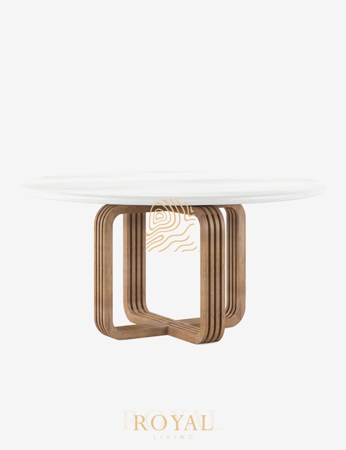 PORTICO Round Dining Table Top Marmer - Meja Makan Cafe